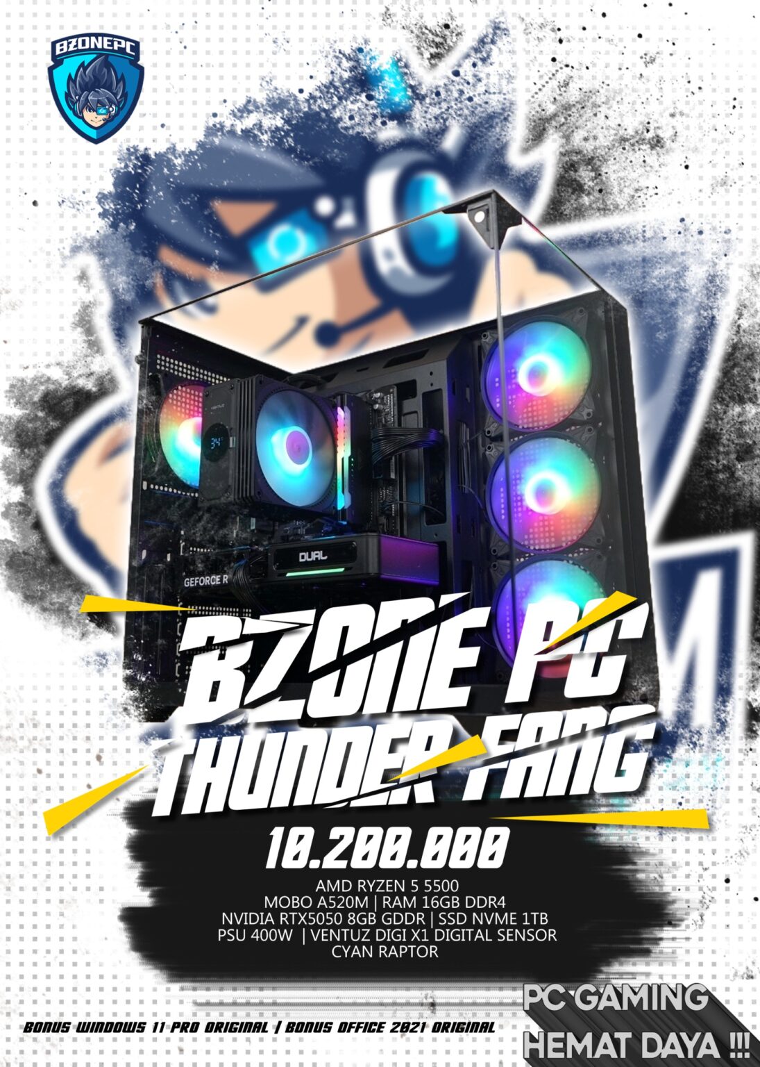 BZONE PC THUNDERFANG - Blossom Toko Komputer - Malang